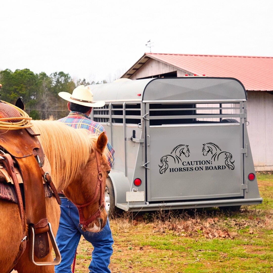 Outline Simple Horse Decal Vinyl Western Horse Trailer Decal - Etsy