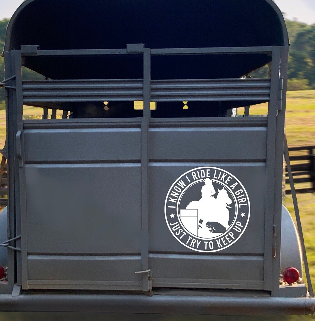 Barrel Racing Decal, Ride Like a Girl, Rodeo Sticker, Horse Trailer ...