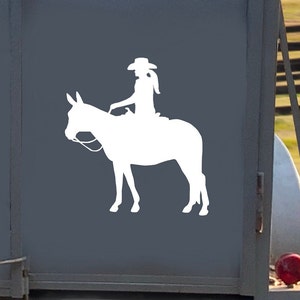 Western Mule Decal, Horse Trailer Decal - Etsy