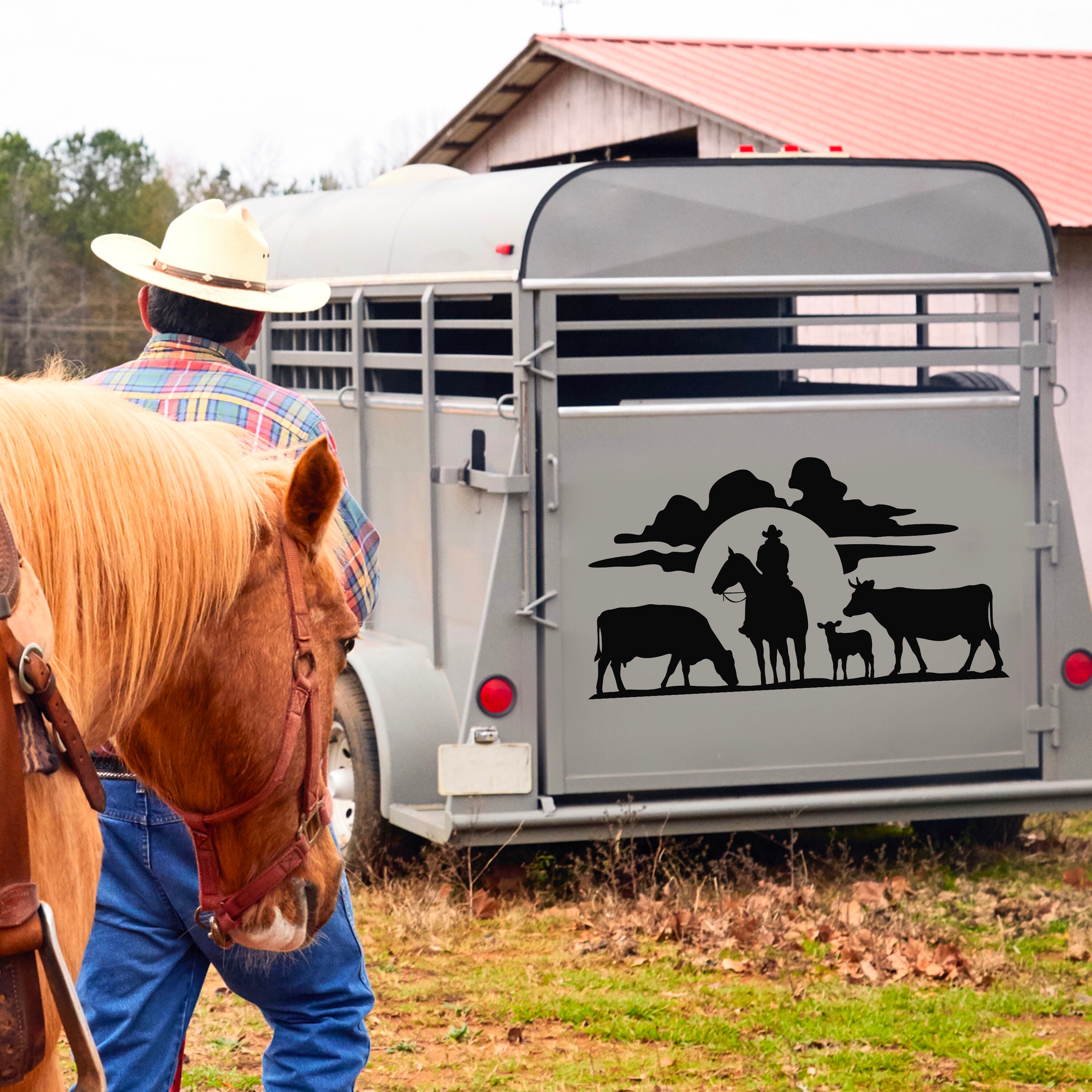 Personalized Farm Decal, Ranch Sticker, Livestock Trailer Decal, Cattle ...