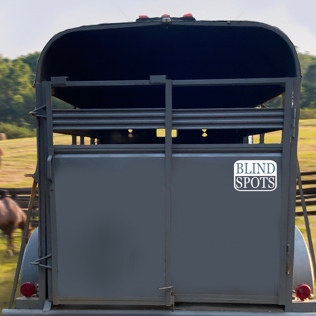 Blind Spots Decal, Car Trailer Tractor Safety Decal, Cautionary Decal ...