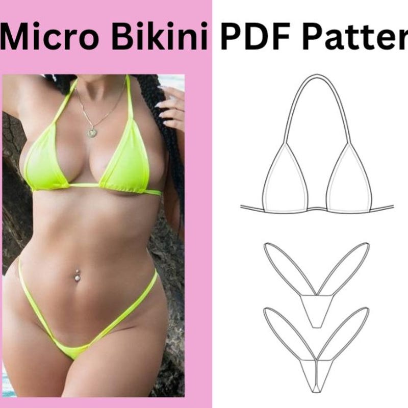 Micro Bikini Pattern - Etsy