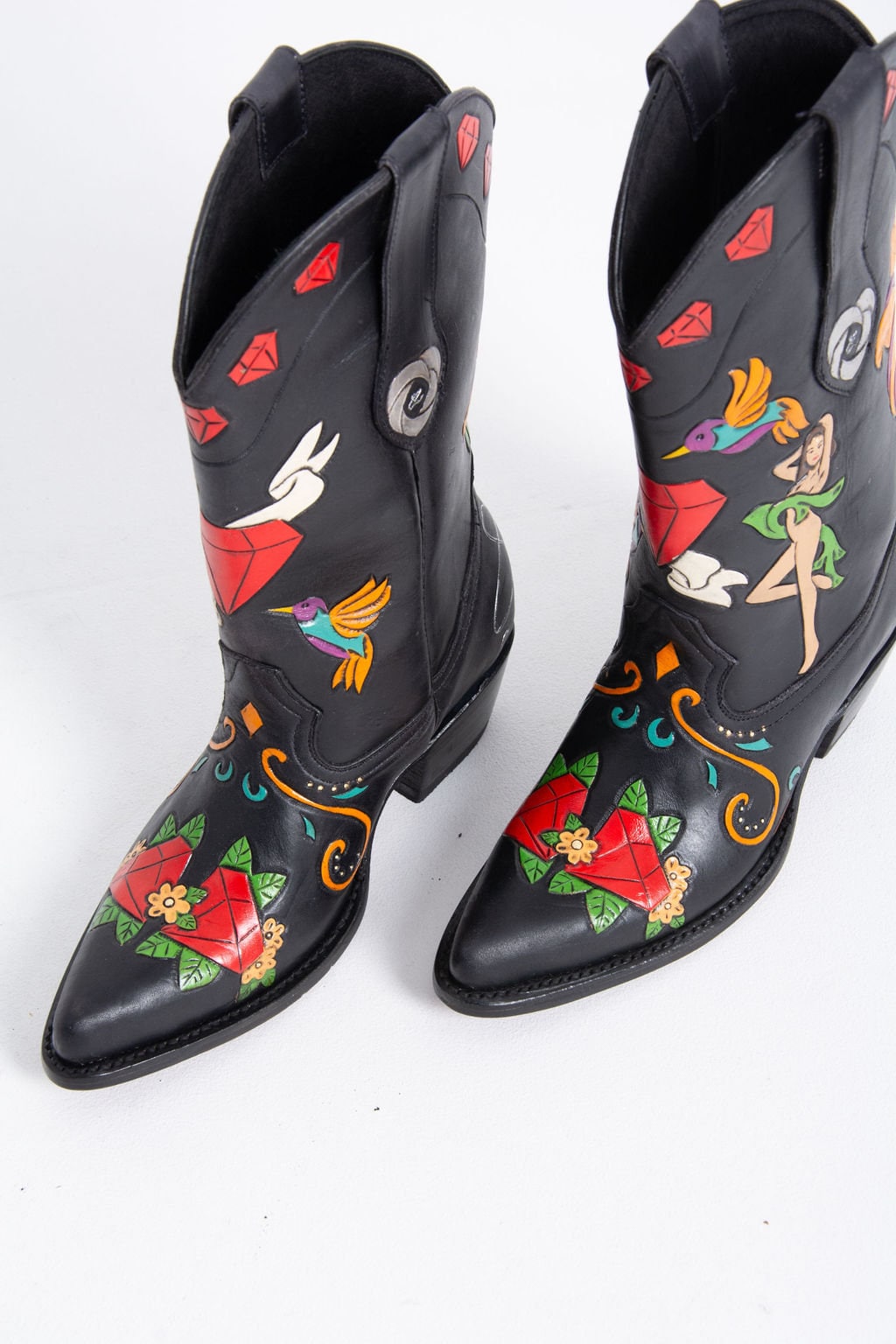 Diamond Life Leather Boots - Etsy