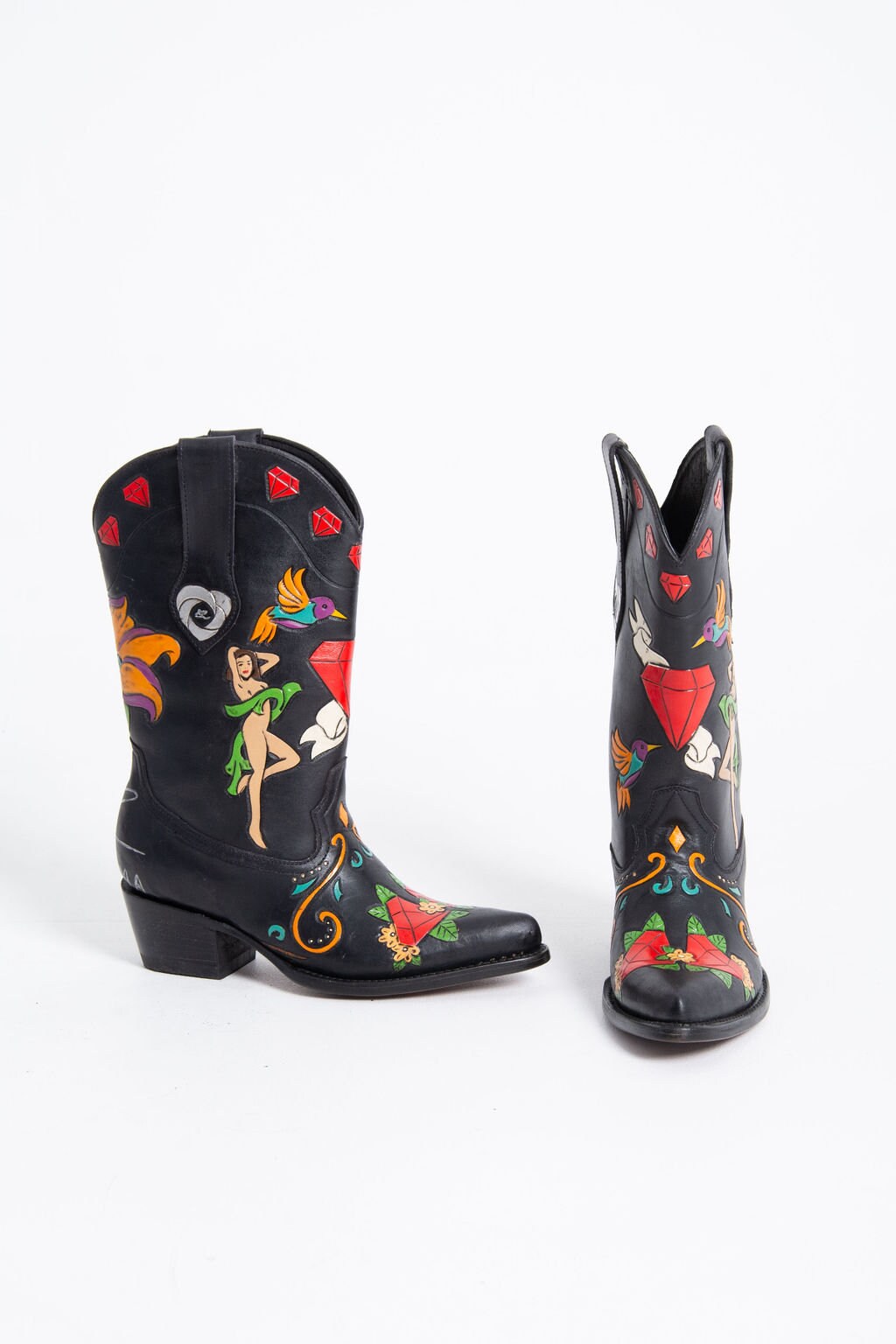 Diamond Life Leather Boots - Etsy