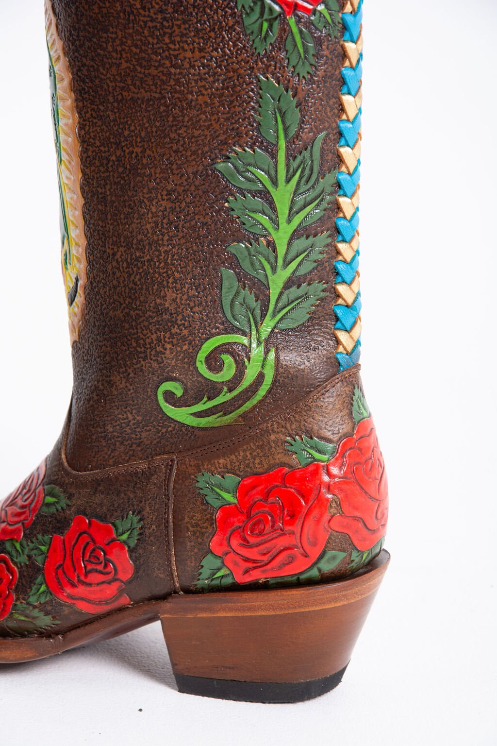 Virgin Mary Handcrafted Boots Are Hand-painted and Are All Leather. 2 1 ...