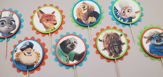 Zootopia Cupcake Toppers | Etsy