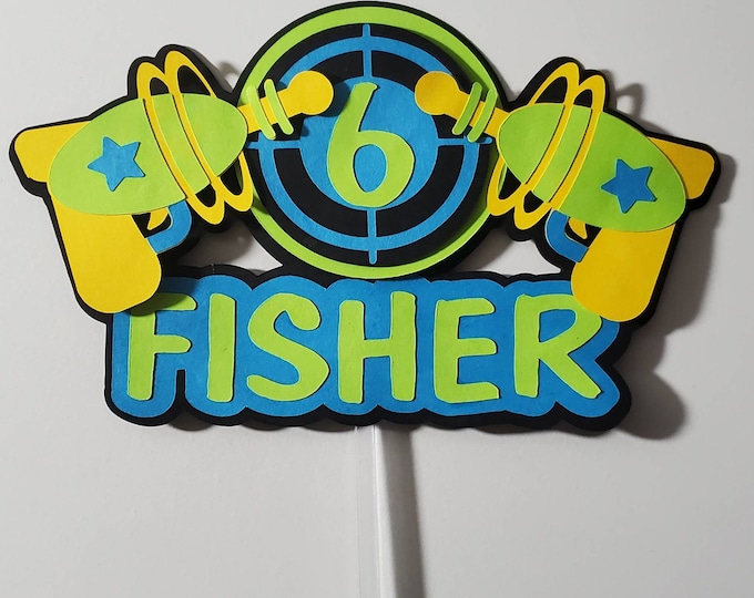 Laser Tag Cake Topper - Etsy