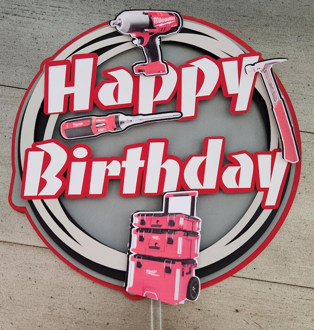 Milwaukee Tools Cake Topper - Etsy