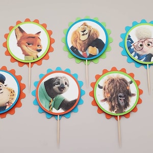 Zootopia Cupcake Toppers - Etsy