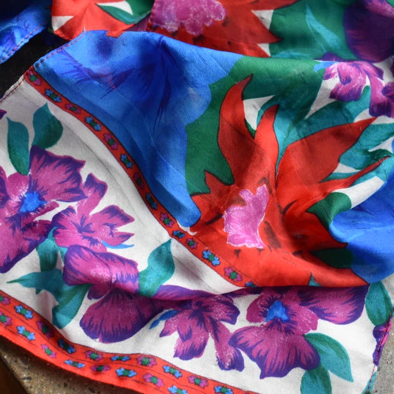 Liz Claiborne Silk Scarf - Etsy