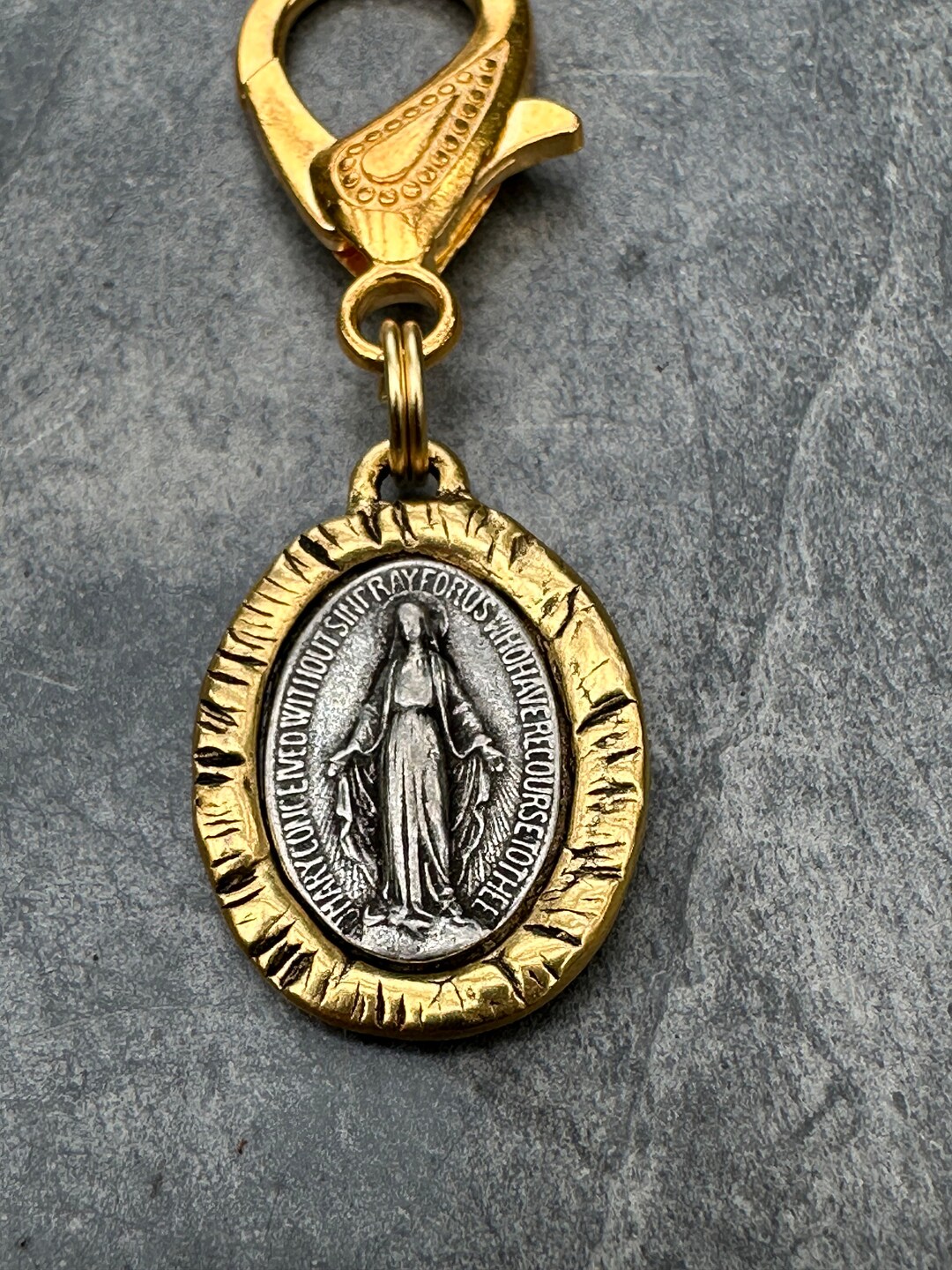 Mother Mary Dog Collar Charm; Religious Dog Jewelry; Gold Virgin Mary ...