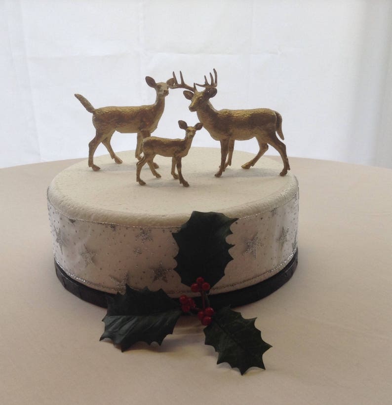 Deer Stag Doe and Fawn Cake Topper or Table Decorations in - Etsy UK