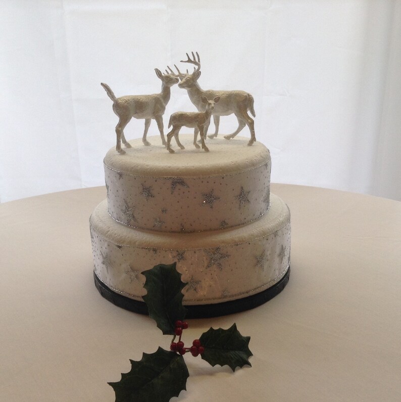 Deer Stag Doe and Fawn Cake Topper - Etsy UK
