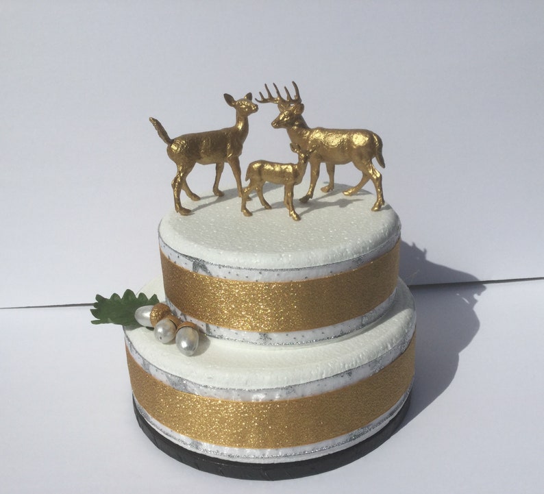Deer Stag Doe and Fawn Cake Topper or Table Decorations in - Etsy UK