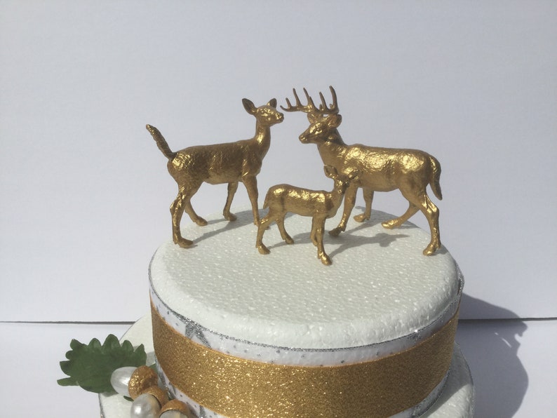 Deer Stag Doe and Fawn Cake Topper or Table Decorations in - Etsy UK