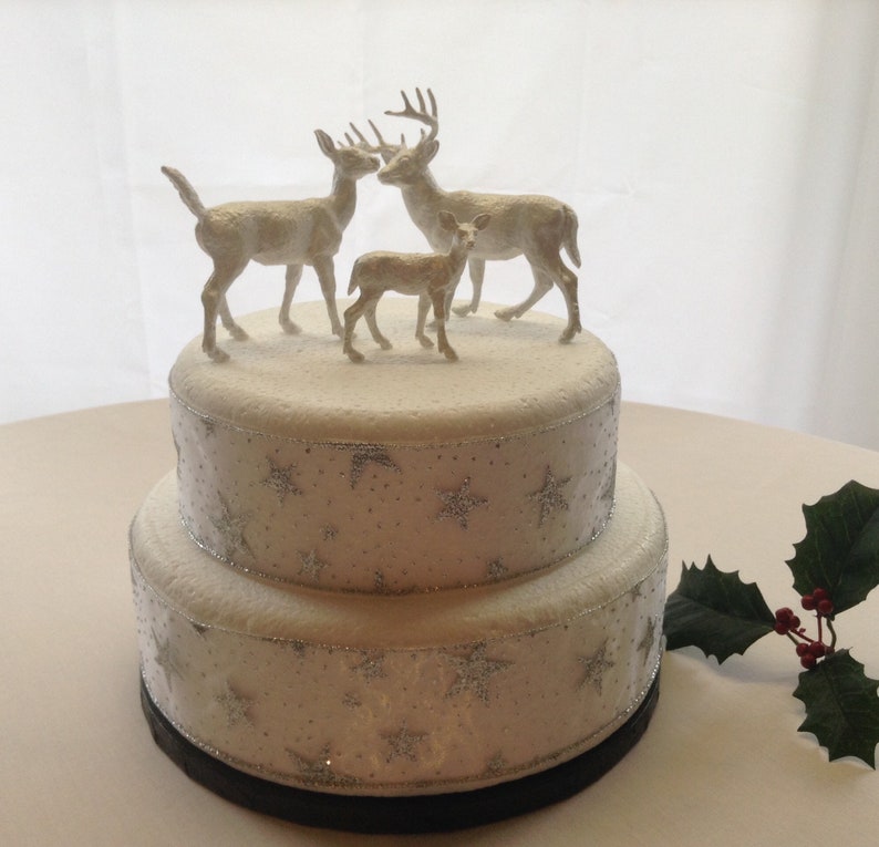 Deer Stag Doe and Fawn Cake Topper - Etsy UK