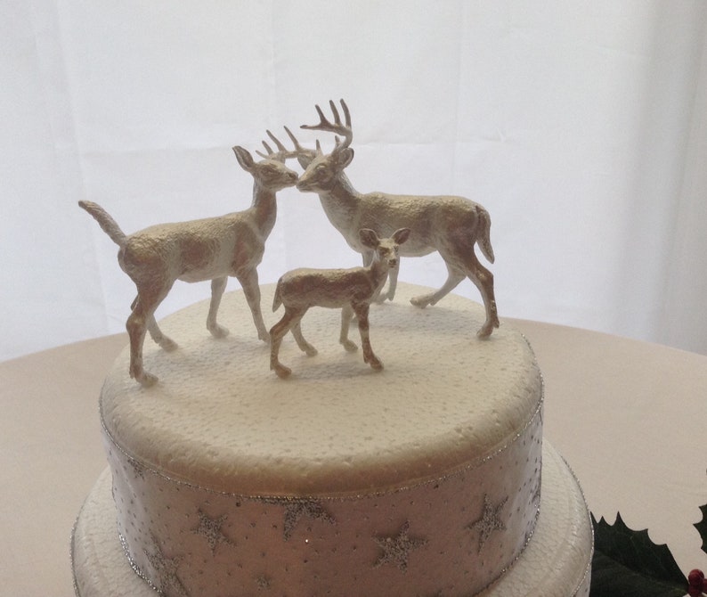 Deer Stag Doe and Fawn Cake Topper - Etsy UK