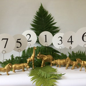 Animal Table Number Holders Large Zoo Safari Animals. - Etsy