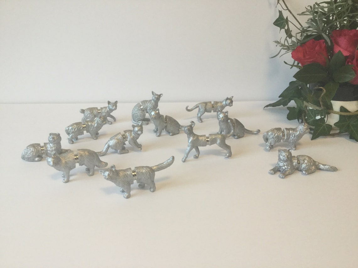 25 Cat Place Holders and Wedding Favours in One Silver or Gold - Etsy
