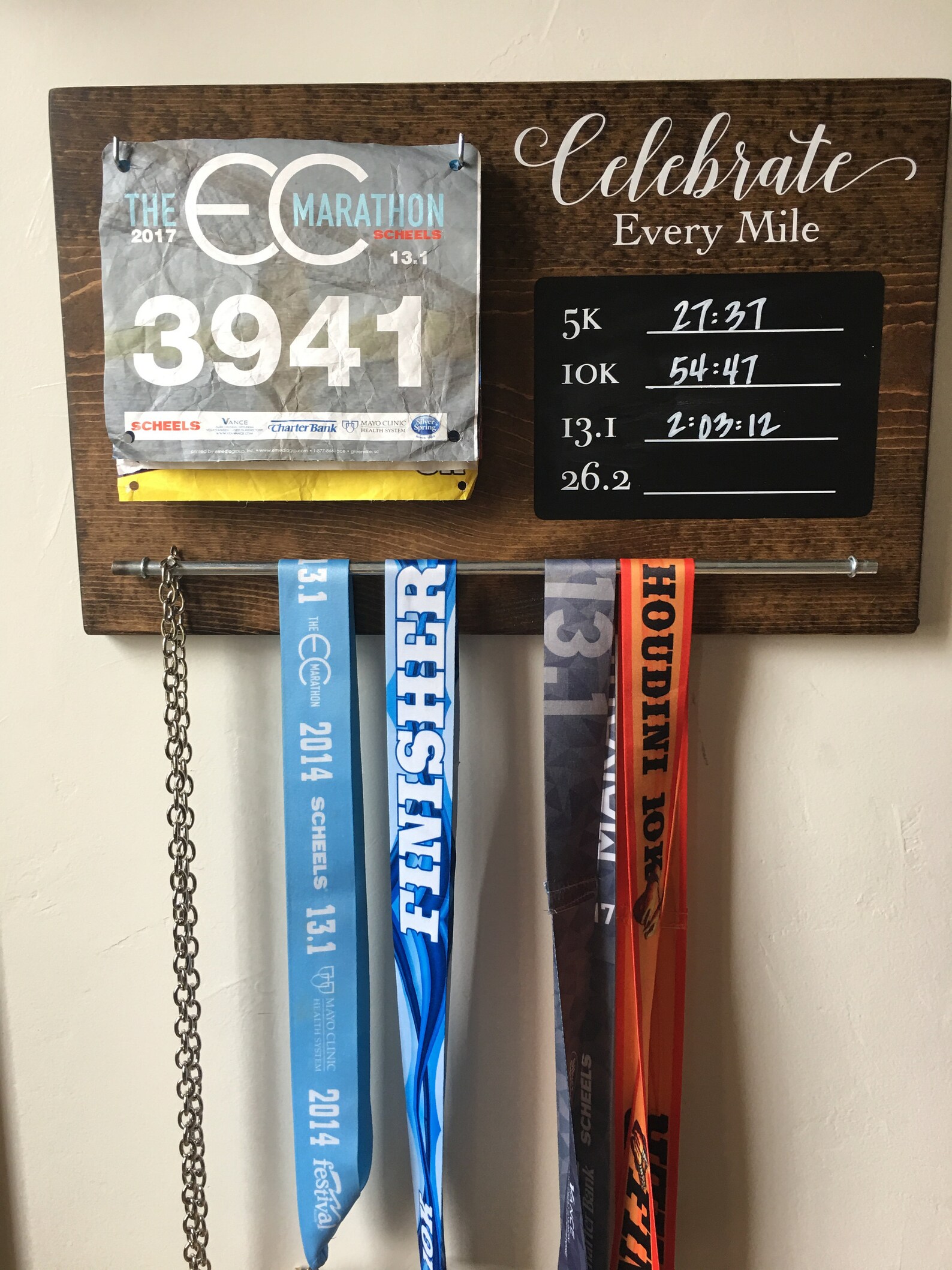 Bib & Medal Display for Runners | Etsy