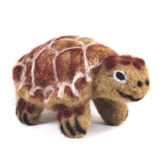 Land Turtle Terrapin Tortoise Needle Felted Alpaca Fiber - Etsy