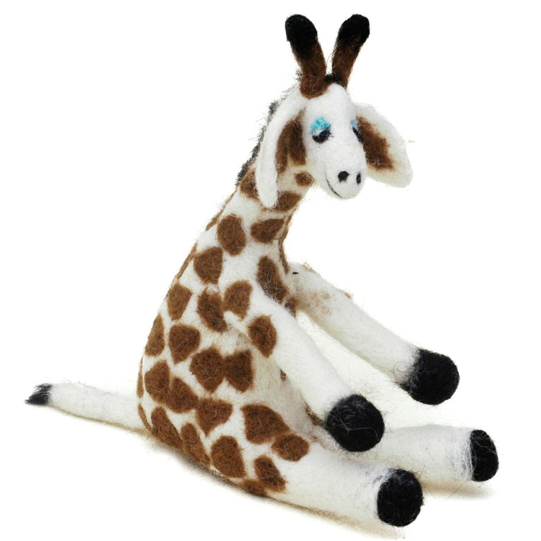 Jeffrey Giraffe ~ Needle Felted Sculpture Hand Crafted in Alpaca Fiber ...