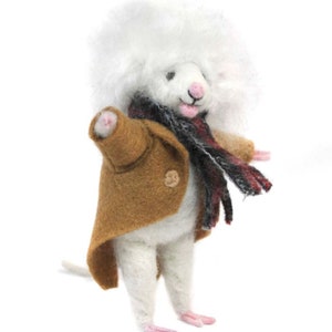 Wool & Alpaca Felted Einstein Mouse Ornament: Hand Crafted Peruvian ...