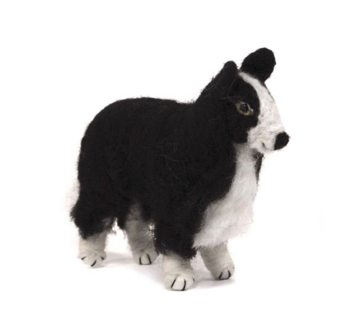 Needle Felted Border Collie Dog Sculpture: Real Alpaca Fiber - Etsy