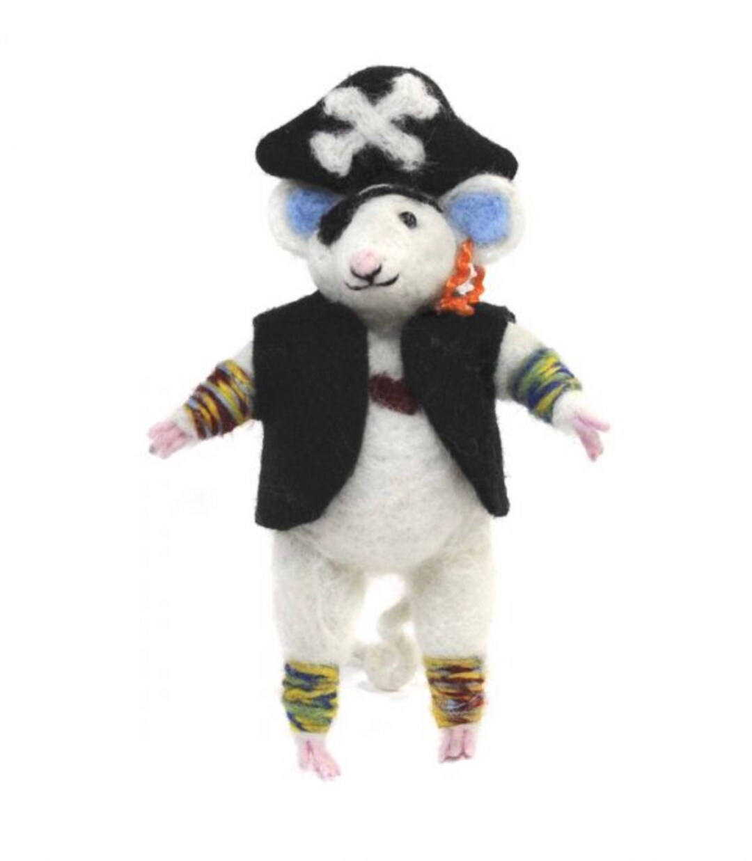 Wool & Alpaca Felted Pirate Mouse Ornament: Hand Crafted Peruvian ...