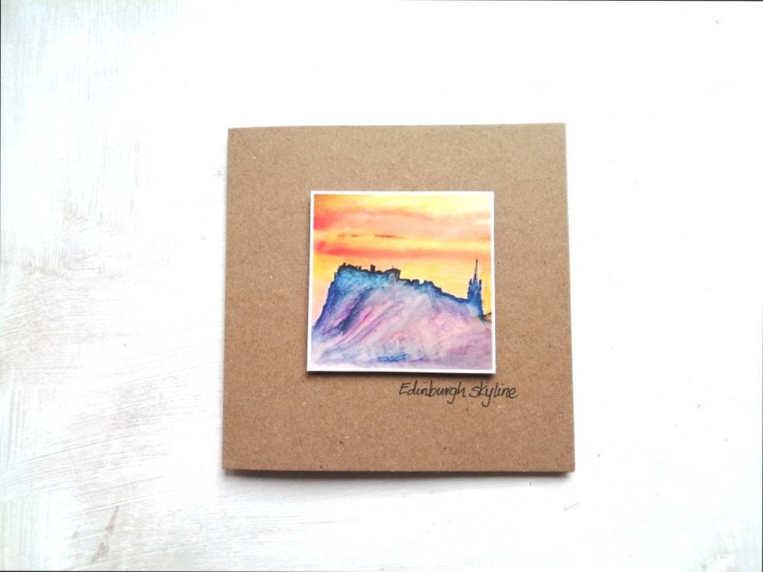 Edinburgh Castle Card | Edinburgh Skyline Card | Handmade Cards ...