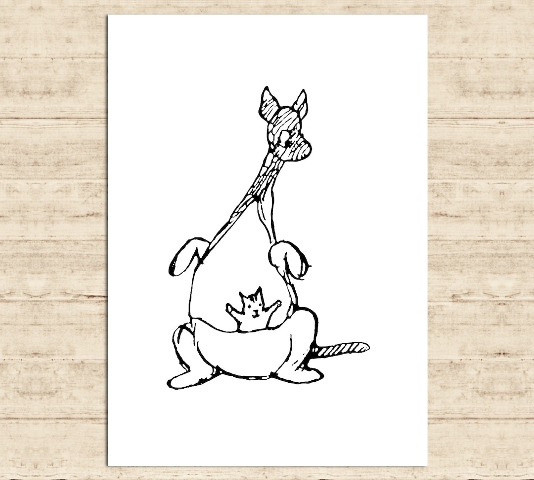 Winnie the Pooh Kanga Roo Poster Classic Vintage Printable Nursery ...