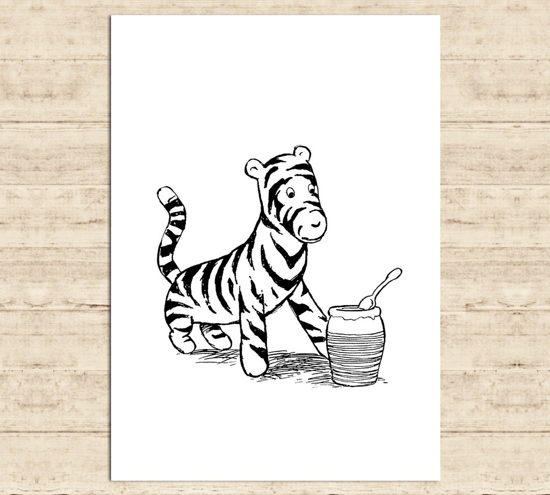 Winnie the Pooh Tigger Poster Classic Vintage Printable Nursery Print ...