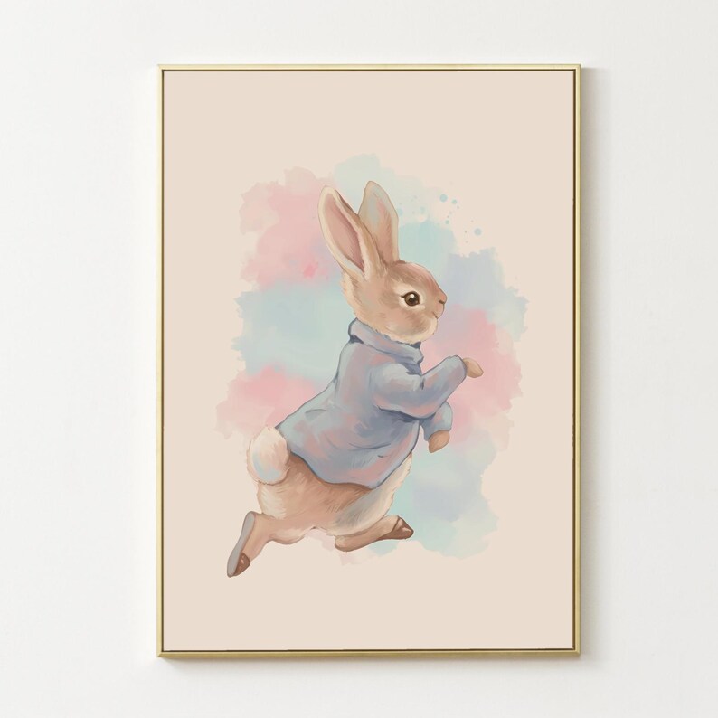 Peter Rabbit Poster Beatrix Potter Character Peter Rabbit Watercolor ...