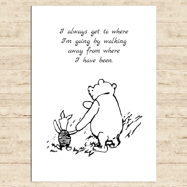 Winnie the Pooh Walking With Piglet - Etsy
