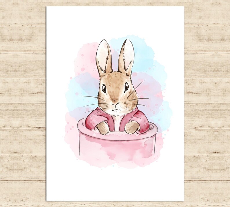 Peter Rabbit Poster Beatrix Potter Character Peter Rabbit Pink ...