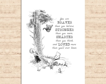 Pooh- You Are Braver - Etsy