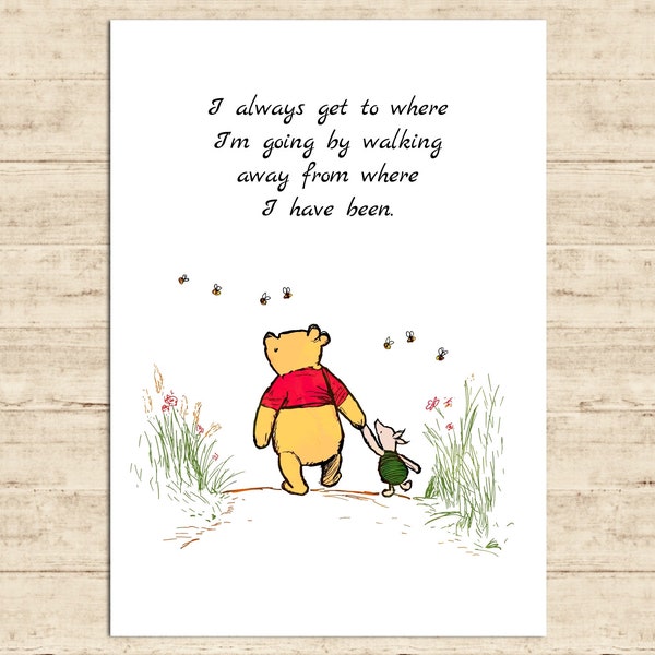 Winnie the Pooh Walking With Piglet - Etsy