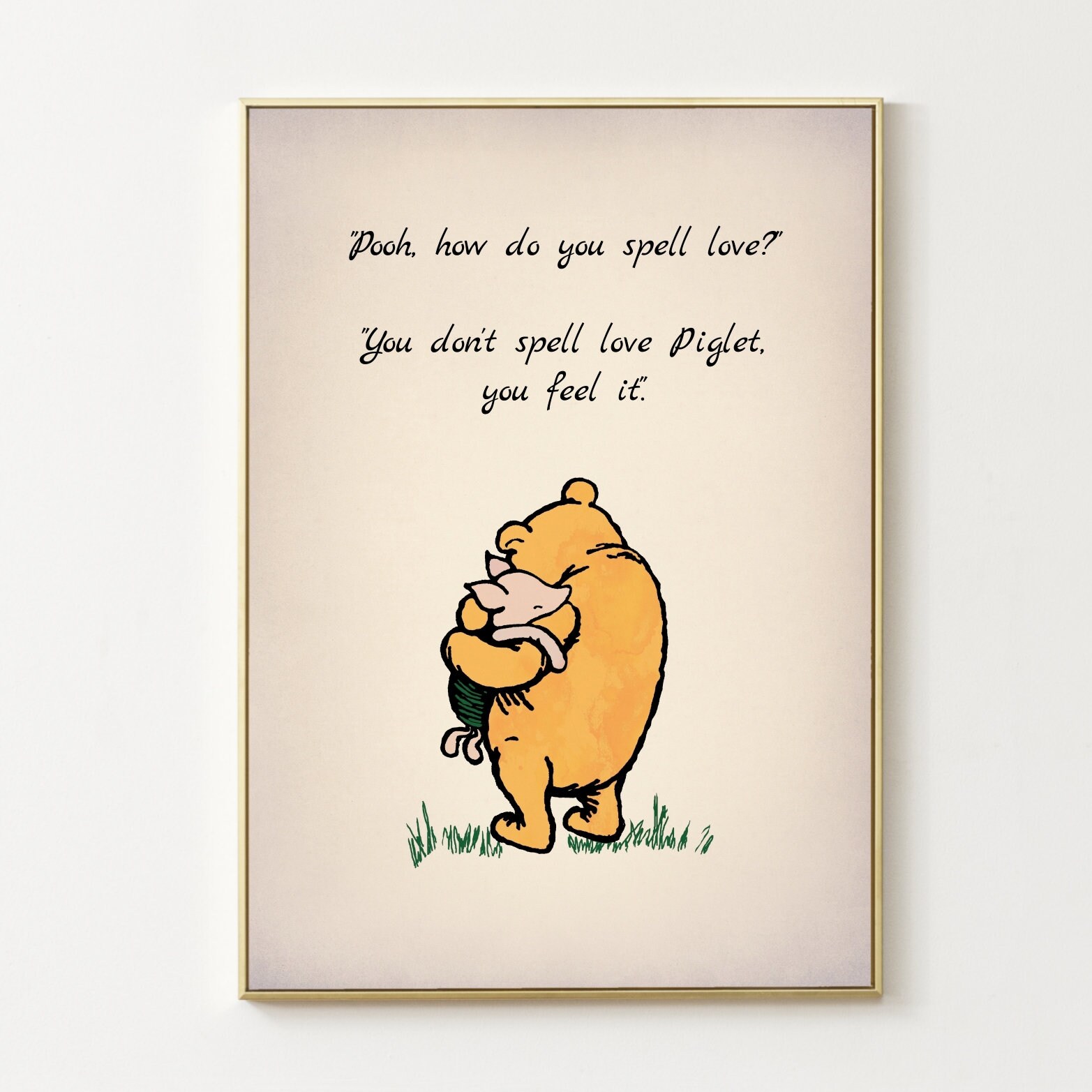 Winnie the Pooh and Piglet Quote Poster Pooh, How Do You Spell ...