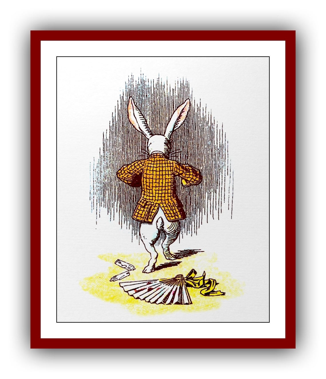 Alice in Wonderland White Rabbit Running Away Poster Classic | Etsy
