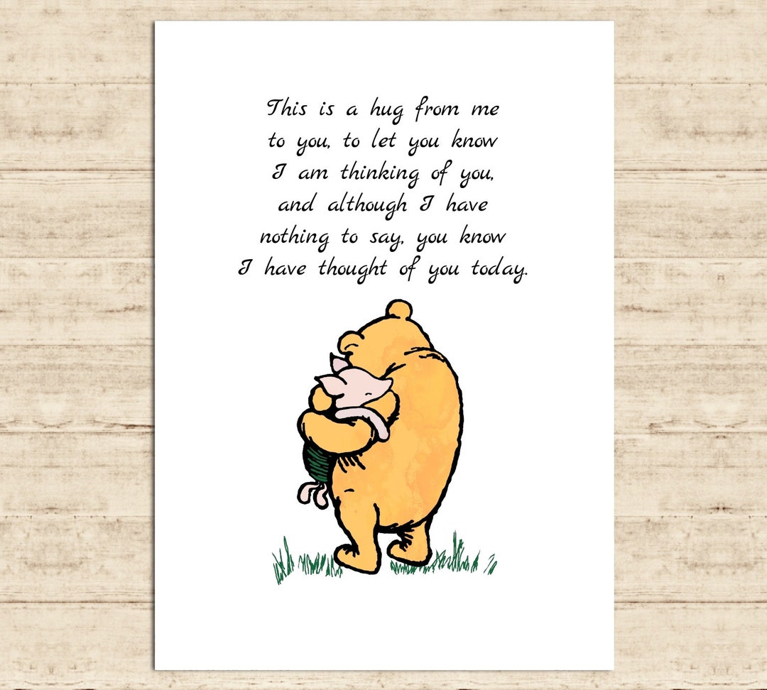 This is a Hug From Me to You, to Let You Know I Am Thinking of You, and ...