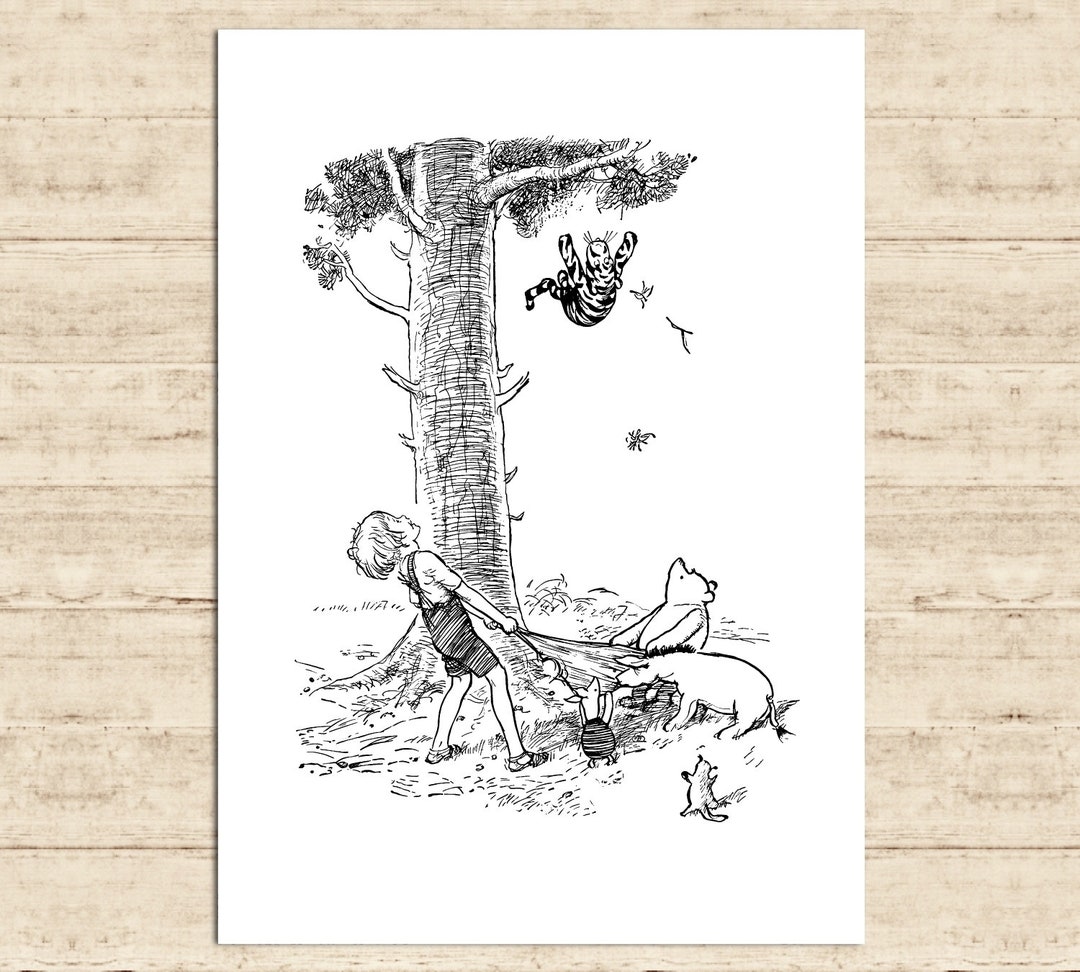 Winnie the Pooh Tigger Poster Classic Vintage Printable Nursery Print ...