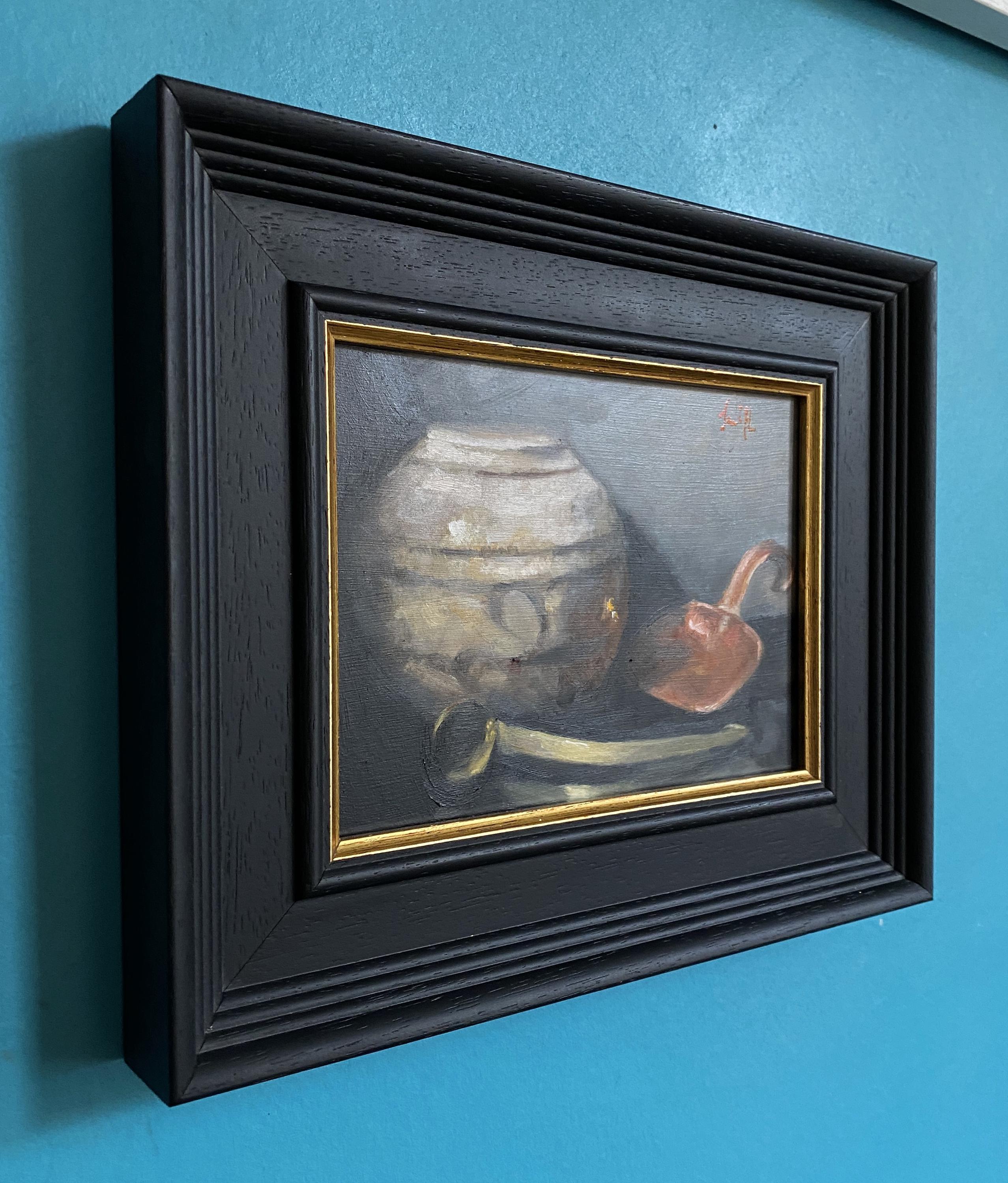 Original Oil Painting Still Life Brass & Copper Kitchenware, With ...