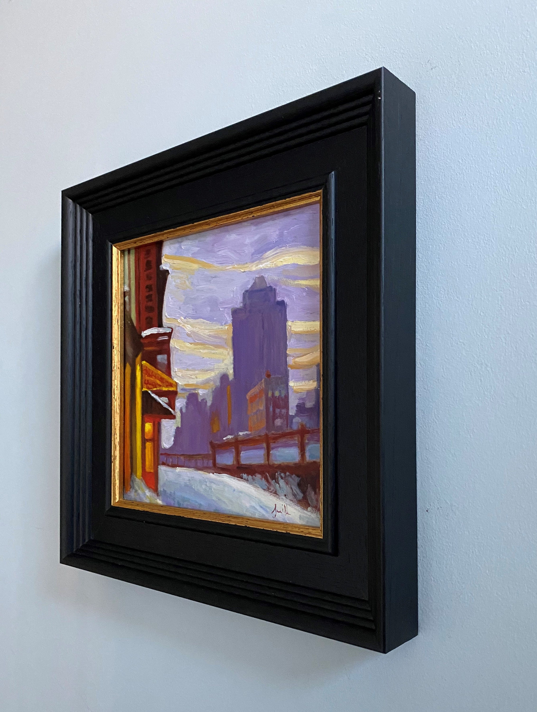 Edward Hopper Style Original Oil Painting New York Snow, Ideal Gift or ...
