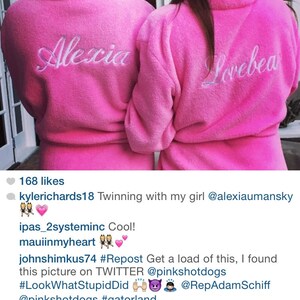 Customized Wrapped in A Cloud Pink Womens Robe 100 Thread Colors, Plush ...