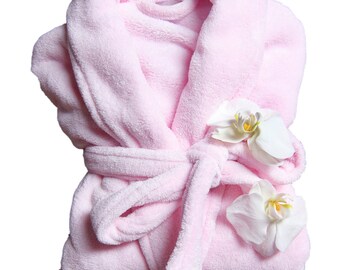 Wrapped in A Cloud PINK Plush Robe 1000 Monogram Thread | Etsy