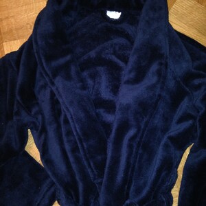 NAVY BLUE Signature Plush Robe by Wrapped in a Cloud 100 - Etsy