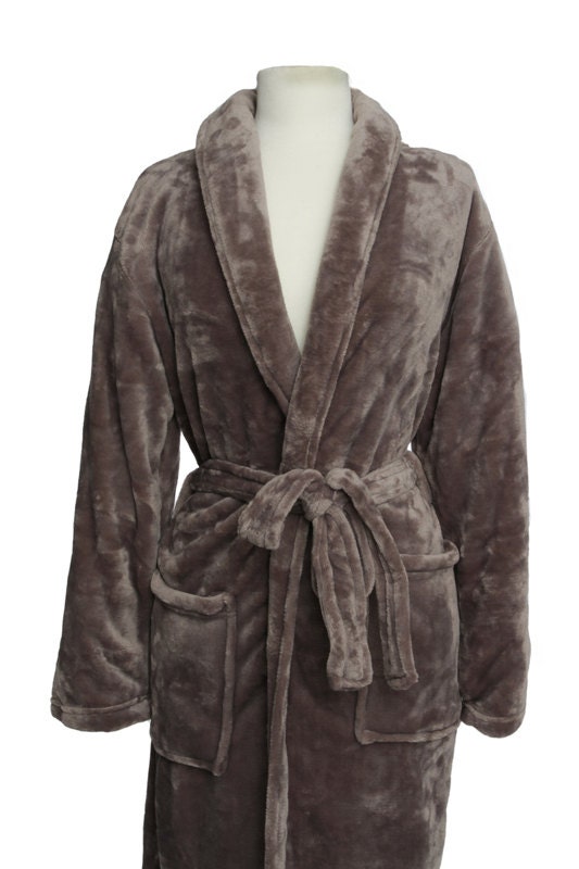 SILVER Plush Bridal Spa Robe Monogrammed His and Hers Robes - Etsy