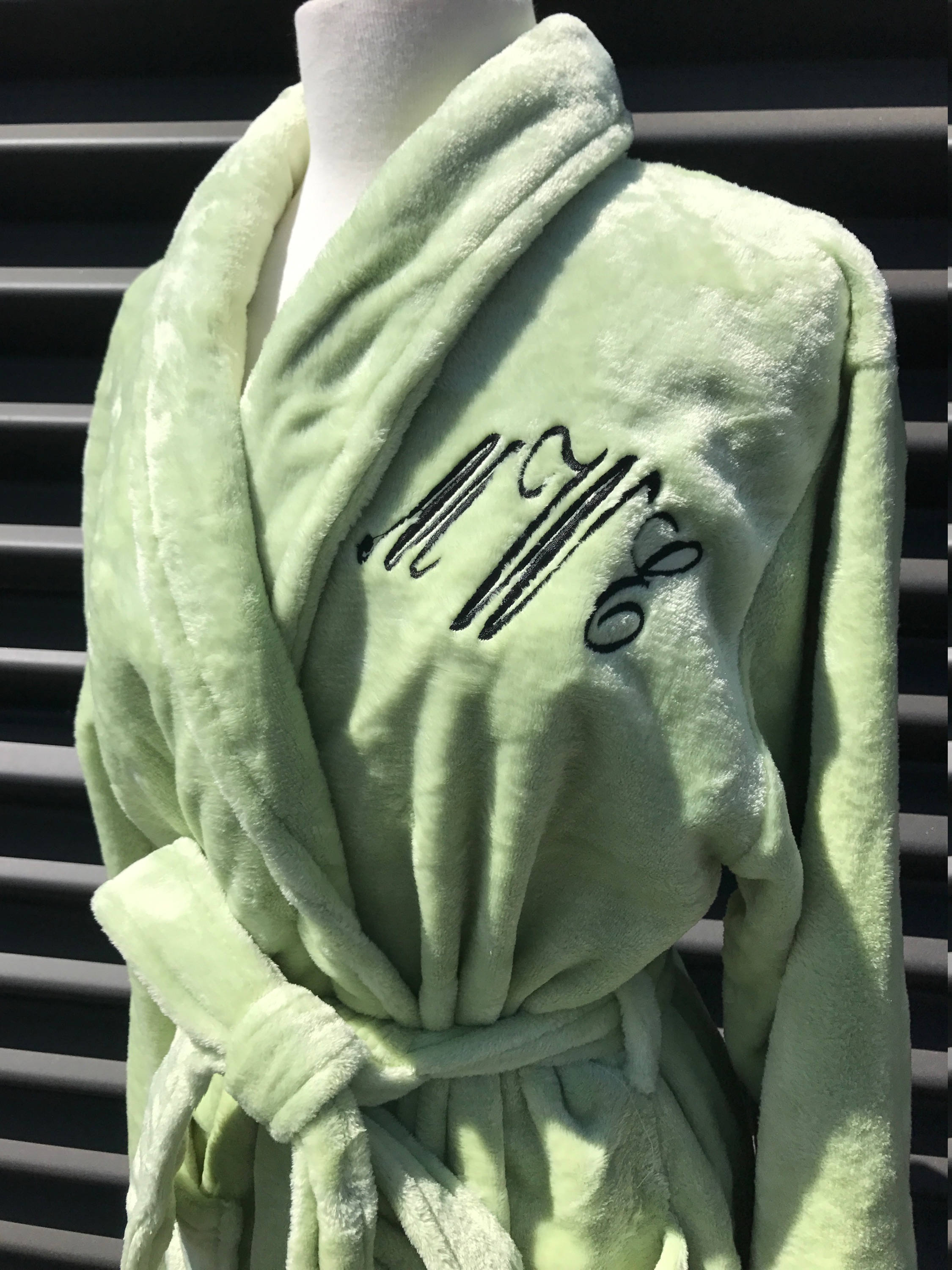 GREEN Monogrammable Bathrobe Mr. and Mrs. Monogrammable Bathrobes, His ...