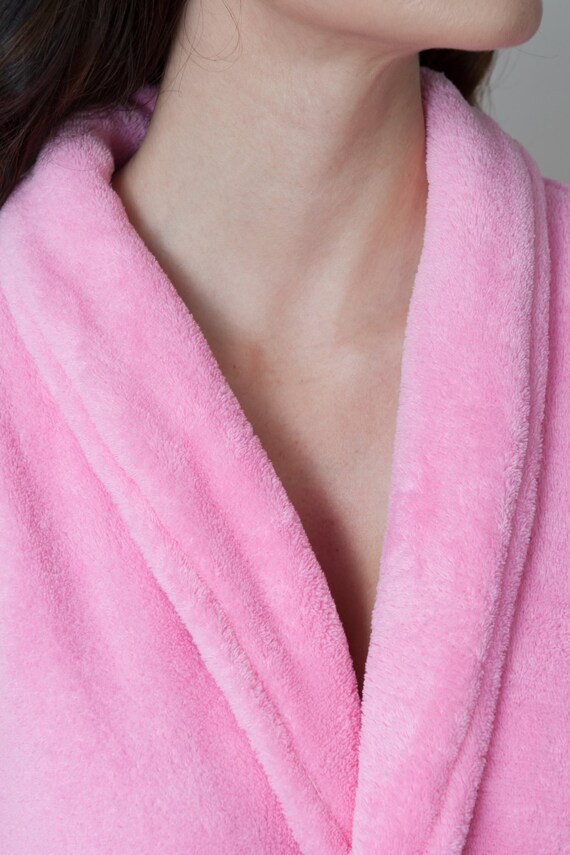 Wrapped in A Cloud PINK Plush Robe 1000 Monogram Thread | Etsy