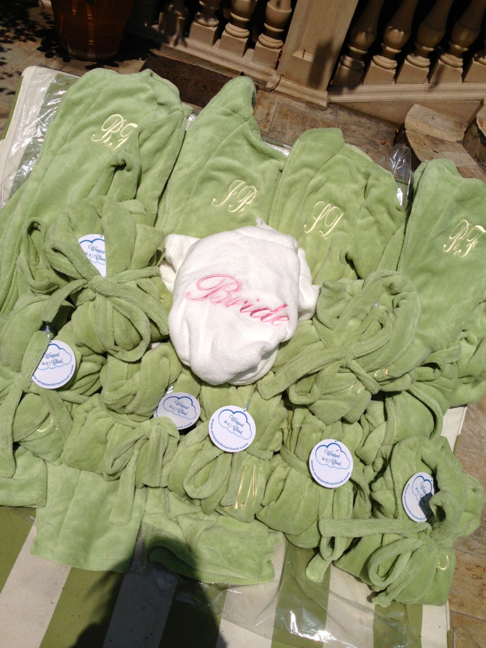 GREEN Monogrammable Bathrobe Mr. and Mrs. Monogrammable - Etsy